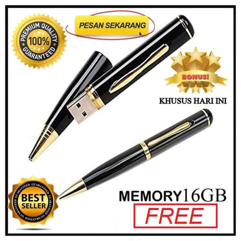 Jual FREE SDcard 16Gb Spy Cam Pen Camera Pulpen Video Spy Kamera BPR 6 ...