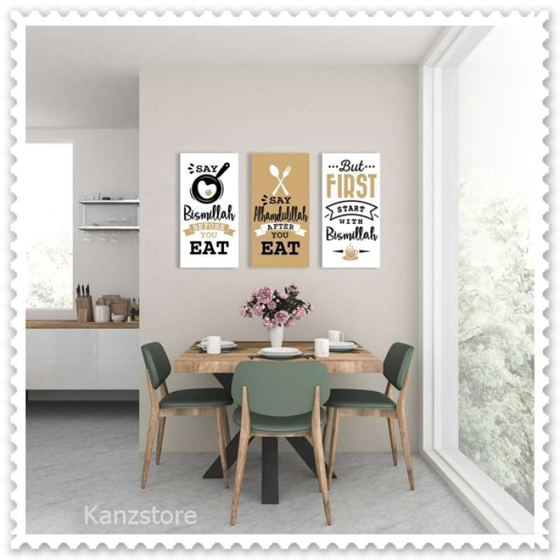 Jual Dekorasi Dinding Poster kayu Hiasan Dapur Ruang Makan Poster Kata ...
