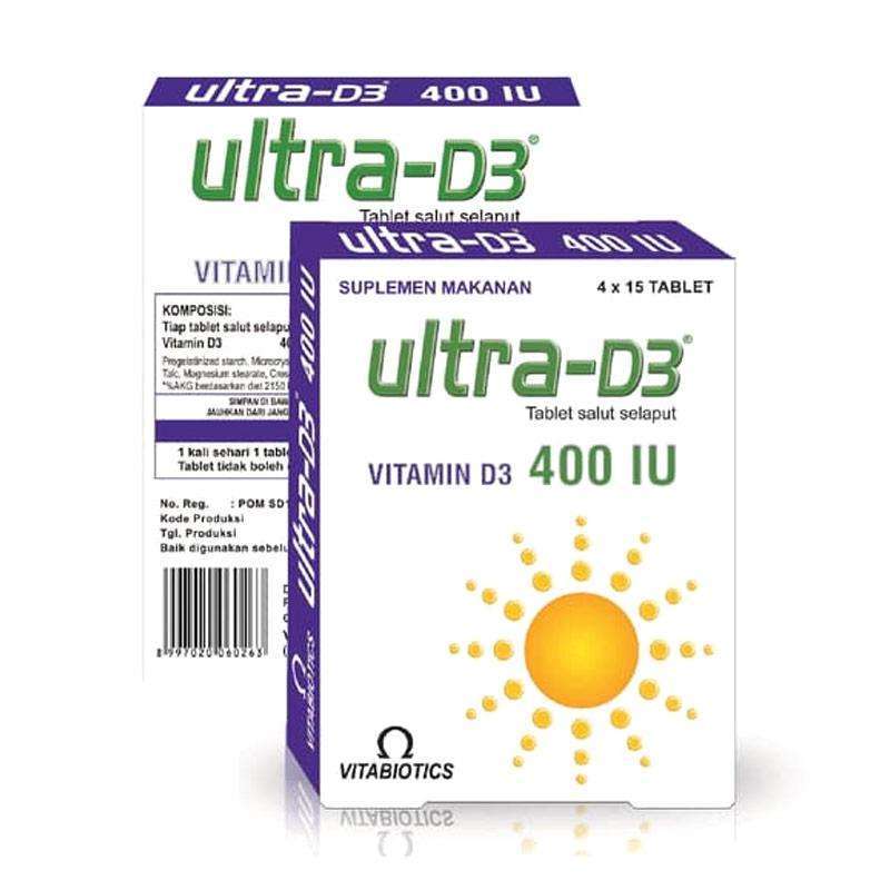 Jual Vitabiotics Ultra D3 Vitamin D3 400 Iu Vit D 400iu Calcium Tulang ...