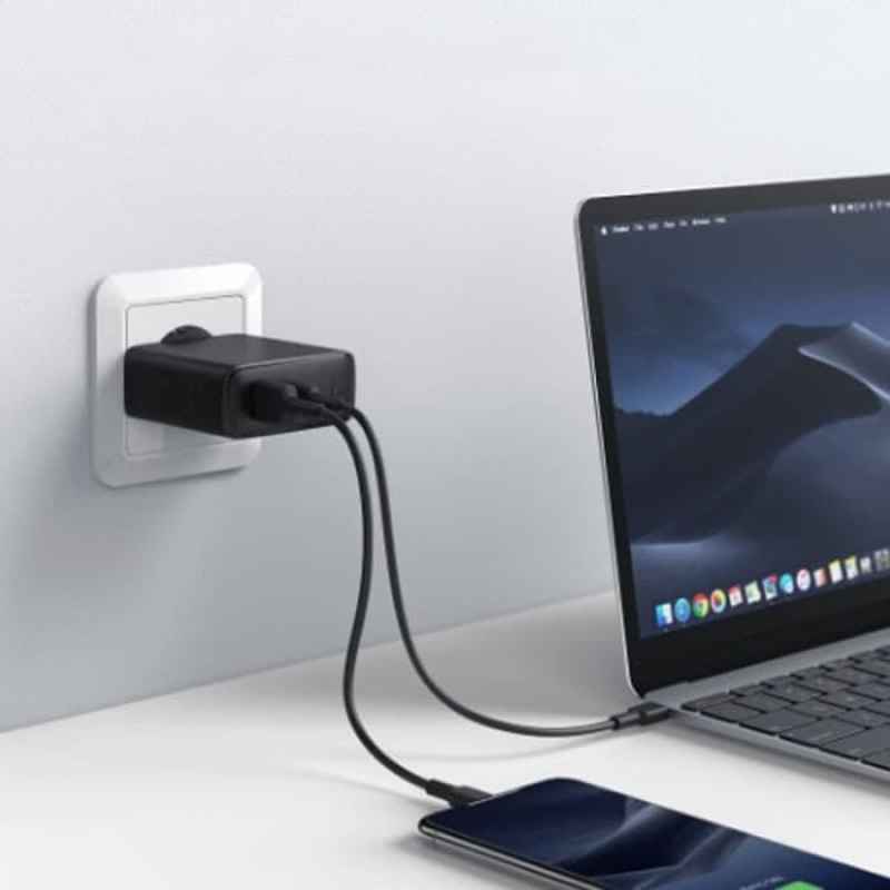Promo Aukey Pa-D3 Dual-Port 60W Pd Wall Charger Usb & Usb Type C Pad3 - Hitam Diskon 15% di ...