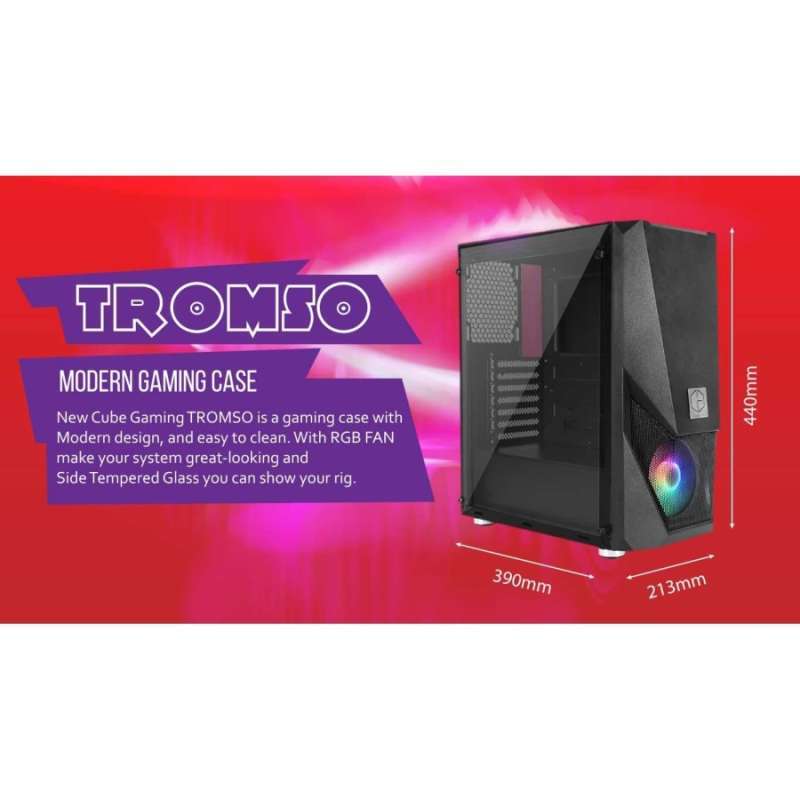 Jual Casing PC CUBE GAMING TROMSO - ATX - SIDE TEMPERED di Seller ...