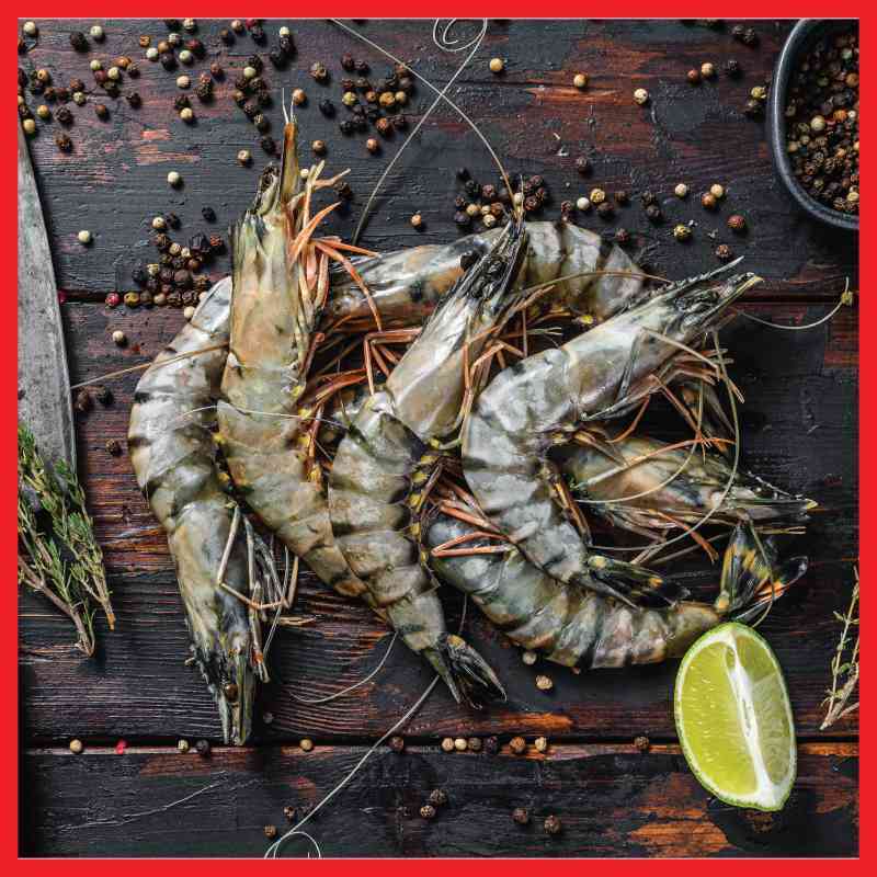 Jual Udang Tiger Raw Black Tiger Jumboudang Windu Size 8-10 1kg Halal ...