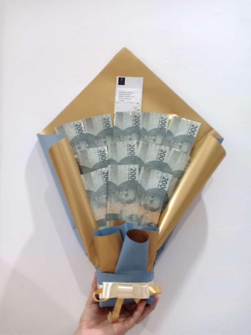 Jual BUKET UANG 2RIBU,FREE KARDUS DAN KARTU UCAPAN di Seller ...