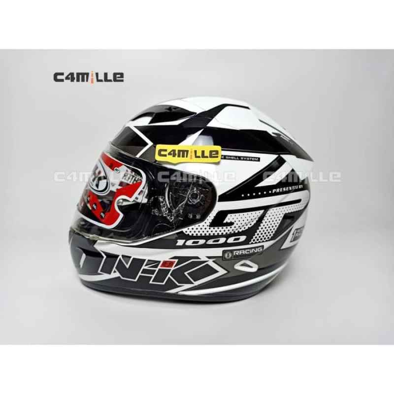 Jual Helm Nhk Gp1000 Star White Silver Double Visor Full Face - M di ...
