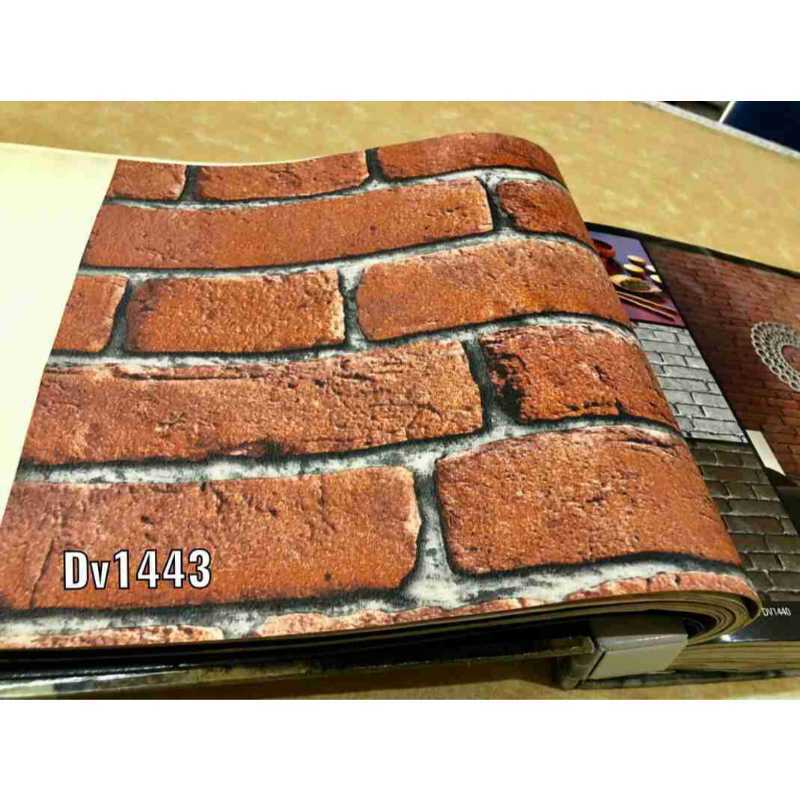 Jual Wallpaper Dinding Motif Batu Bata Natural Susun 3D di Seller Aneka ...