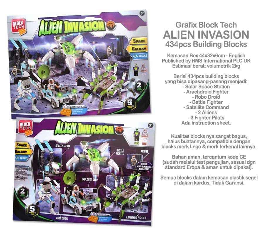 Jual Mainan Anak Rafix Block Tech Alien Invasion 434pcs Building Blocks ...
