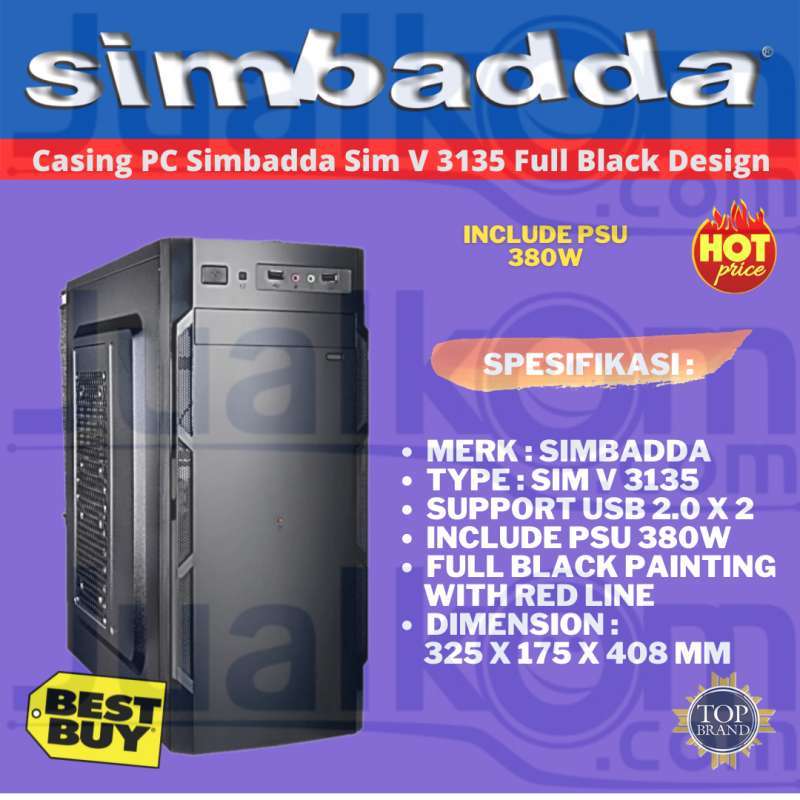 Jual Casing Simbadda Sim-v Sim V 3135 Casing Komputer Di Seller Jualkom ...
