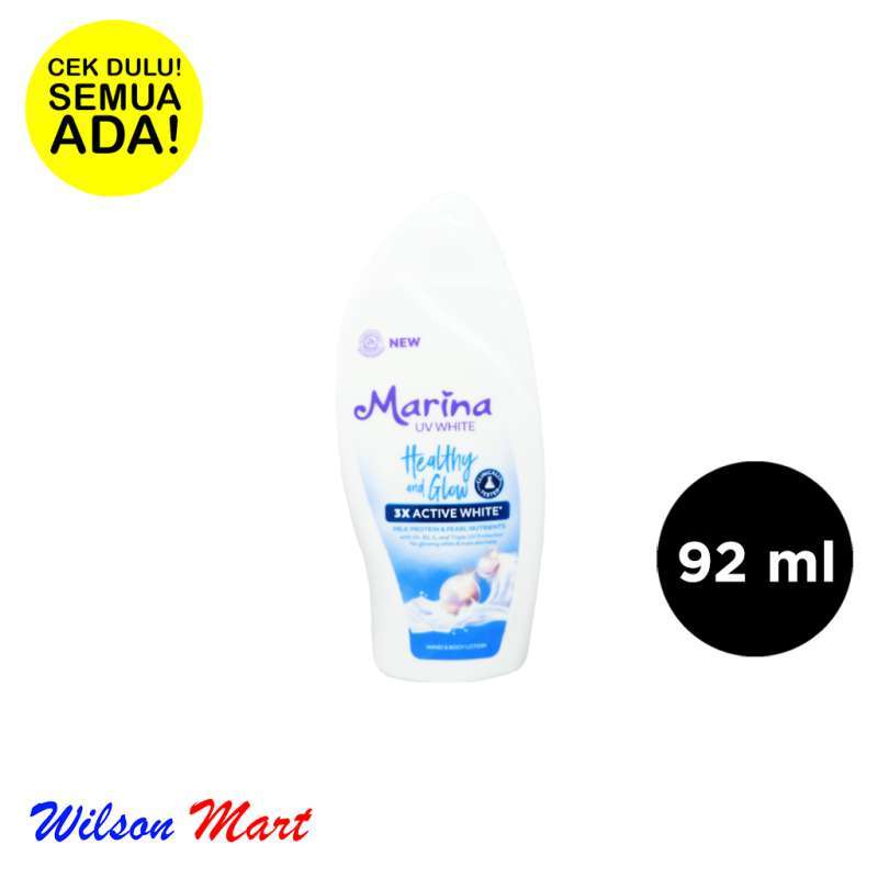 Jual MARINA UV WHITE LOTION HEALTHY AND GLOW 92 ML HAND BODY di Seller ...