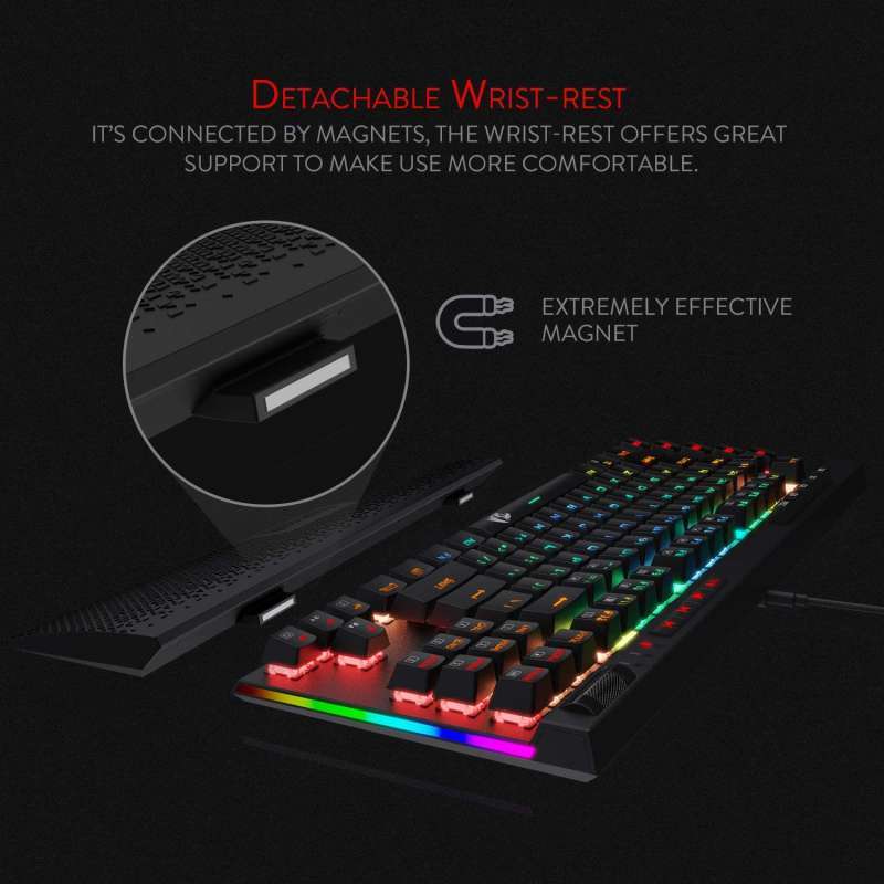Jual Redragon Mechanical Gaming Keyboard Rgb Magicwand - K587rgb - Blue ...