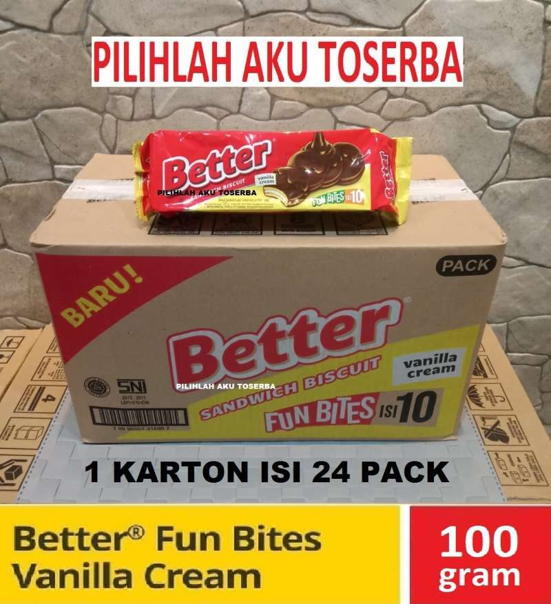 Promo Biskuit Roma Better Fun Bites Isi 10 Sandwich Vanilla Cream ...