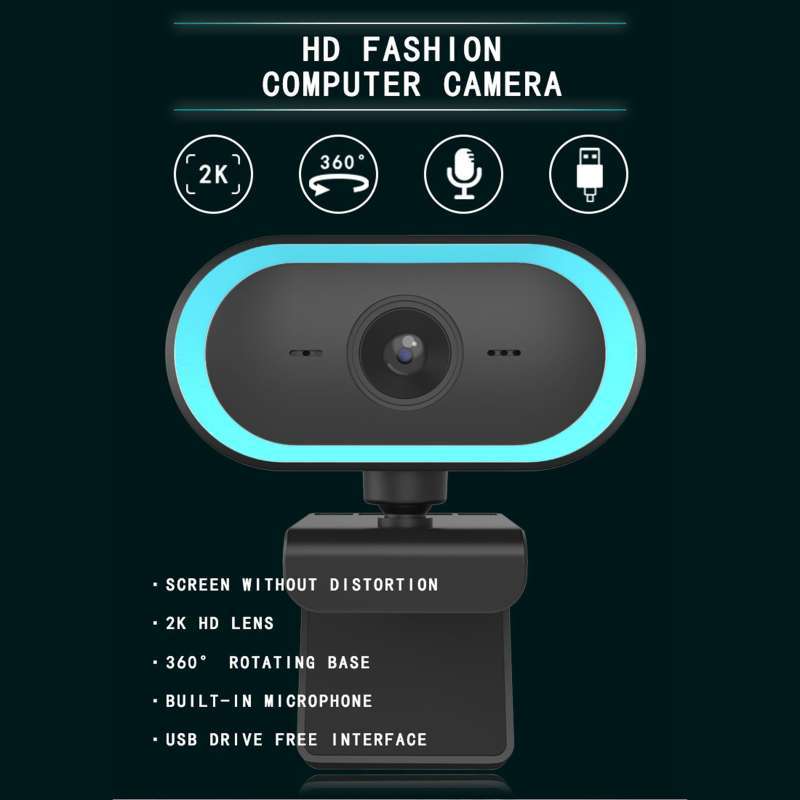 Jual 2k Hd Webcam Built-in Microphone Plug&play Video Calling Recording ...