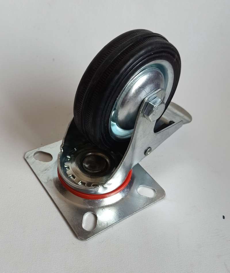 Jual Roda Troli 3 Inch Hidup Rem Rhj Roda Karet 3 Inchi Roda Troli ...