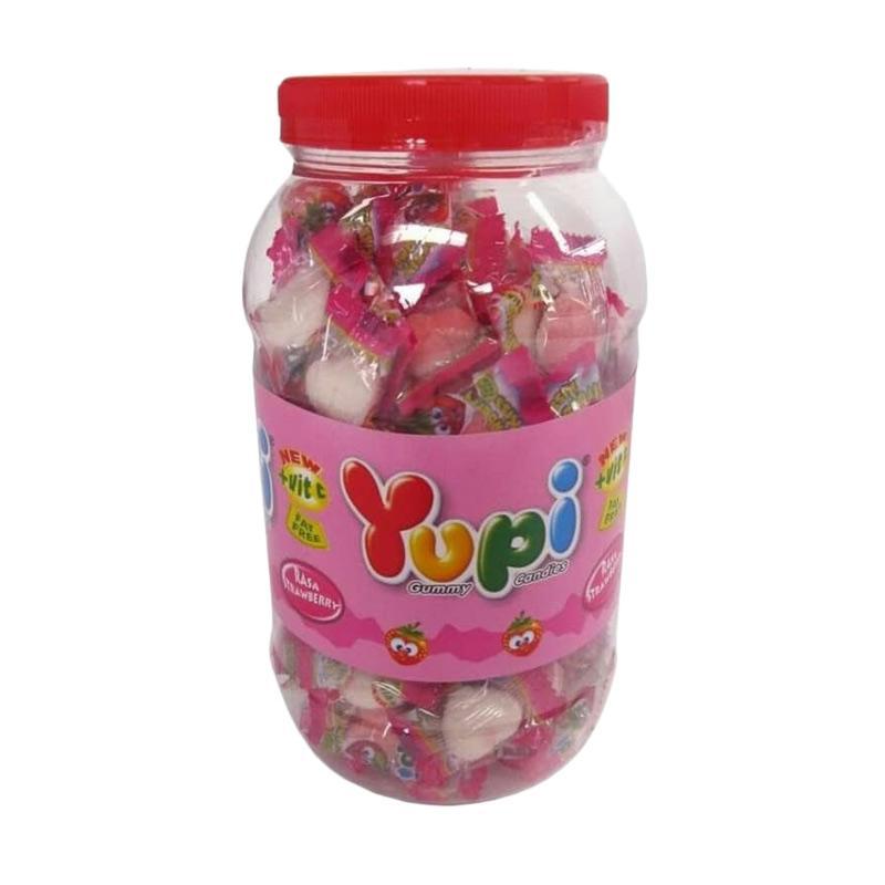 Jual Yupi Kiss Rasa Strawberry Permen [Toples/ 125 pcs] di Seller ...