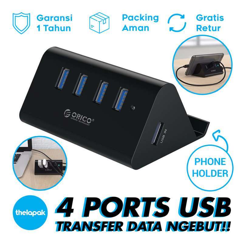Promo USB Hub Orico SHC-U3 4 Port USB 3.0 5Gbps With Phone Holder USB ...