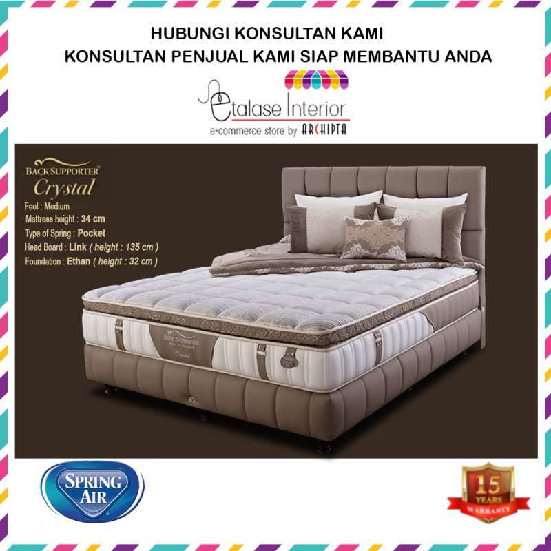 Jual Spring Air - Spring Bed Per Pocket Latex Crystal 120,160,180,200 ...