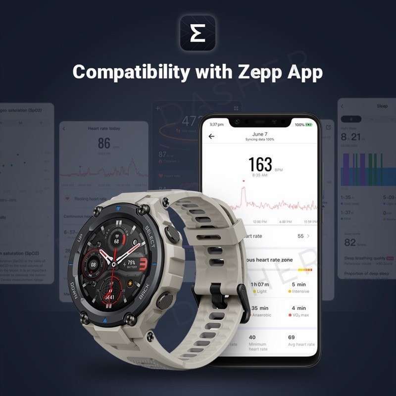 Jual Amazfit T-rex Pro Smart Watch Sport Military Grade Amoled Smartwatch Trex Pro Garansi Resmi ...