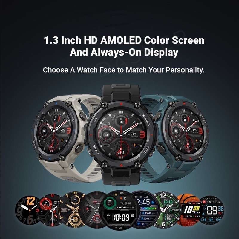 Jual Amazfit T-rex Pro Smart Watch Sport Military Grade Amoled Smartwatch Trex Pro Garansi Resmi ...