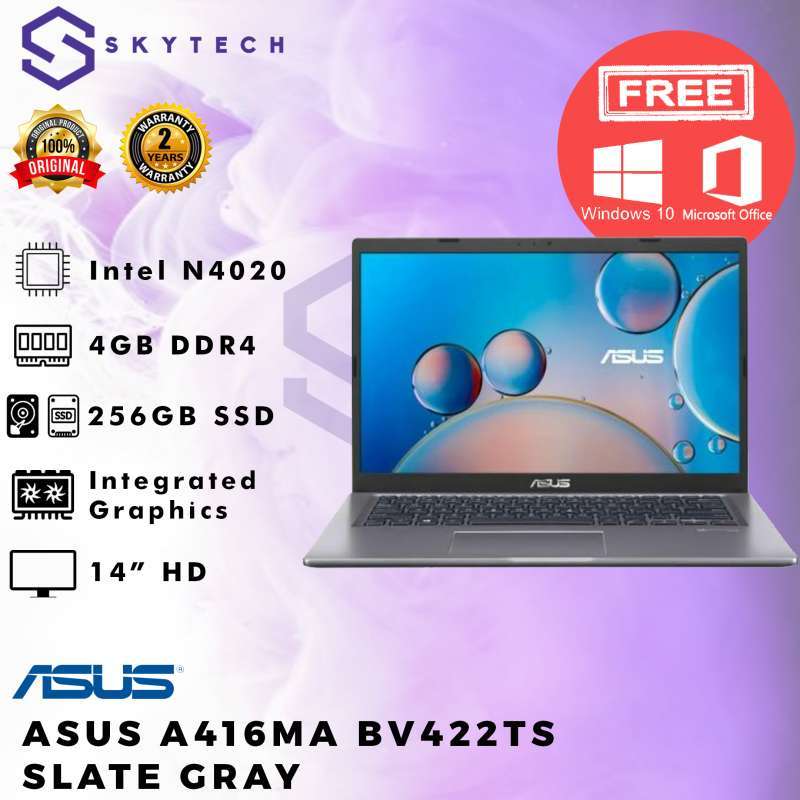 Jual LAPTOP ASUS VIVOBOOK N4020 4GB SSD 256GB UNTUK SEKOLAH/KANTOR ...