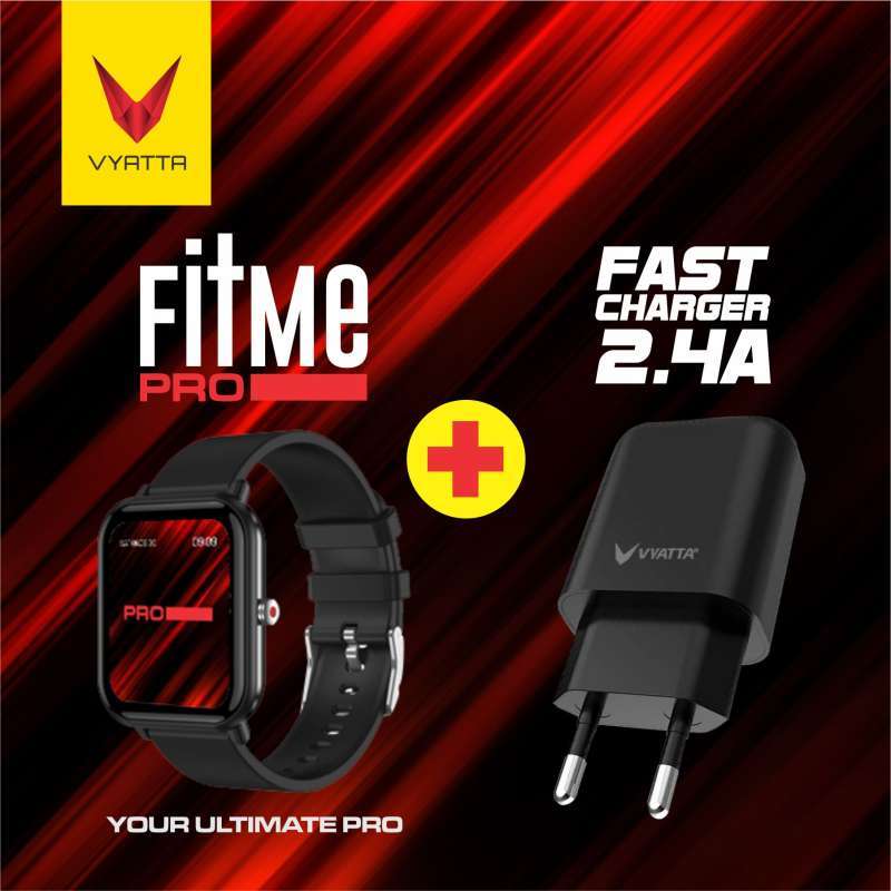 Promo Vyatta SPO2 Fitme Pro Smartwatch Custom Watch Face/Full Touch/Metal Body & 7 Sport Mode ...
