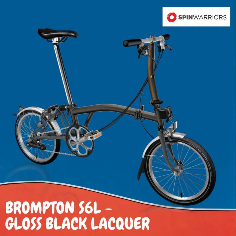 Jual SEPEDA LIPAT - BROMPTON S6L - GLOSS BLACK LACQUER ORIGINAL di ...