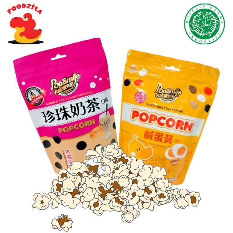 Jual PopSmile Popcorn Bubble Tea 80 Gram Popcorn Rasa Boba Pop Smile ...