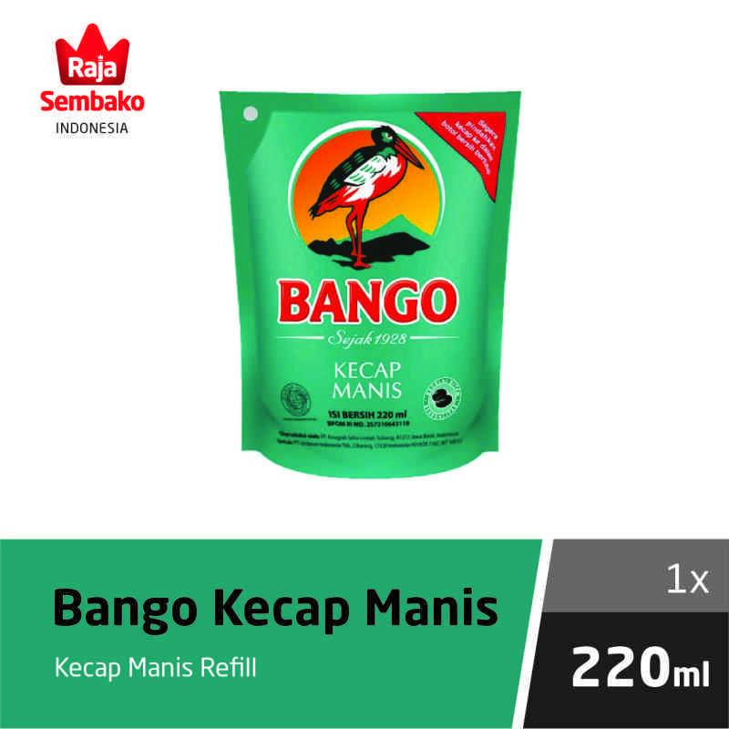 Promo BANGO Kecap Manis [220 mL/ Kemasan Pouch] Diskon 17% di Seller ...