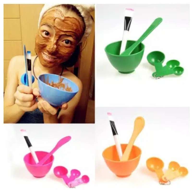 Jual MANGKUK MASKER SET 6-IN-1 SENDOK KUAS MANGKOK MASK BOWL MAKE-UP ...