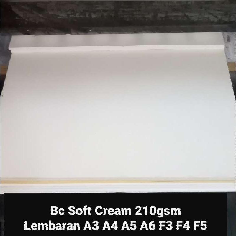 Jual Kertas Bc Soft Cream 210gsm A2 A3 A3 A4 A5 A6 F3 F4 F5 Custom
