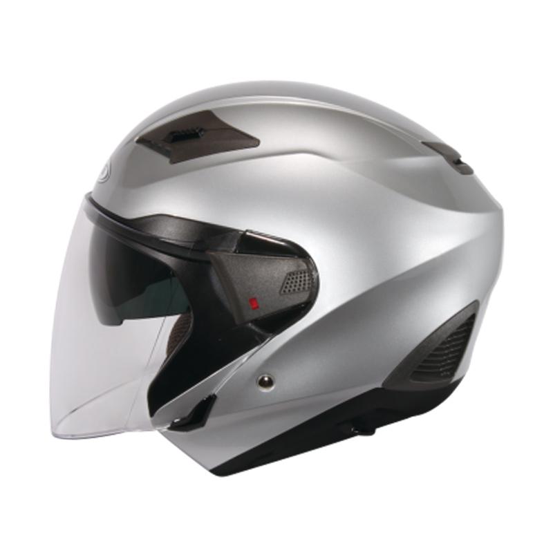 Jual Zeus ZS-611 Solid Helm Half Face - Silver - XXL di Seller Juragan ...