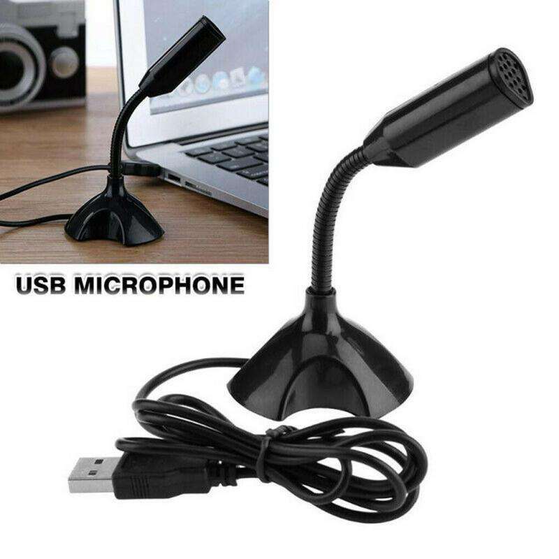 Jual Mini USB Microphone Portable Studio Speech Stand Mic With Holder ...