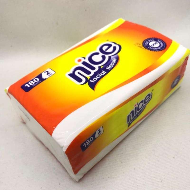 Jual Nice Facial Tissue Soft Pack 180 Sheets 2 Ply [60 pcs/ Karton] di ...