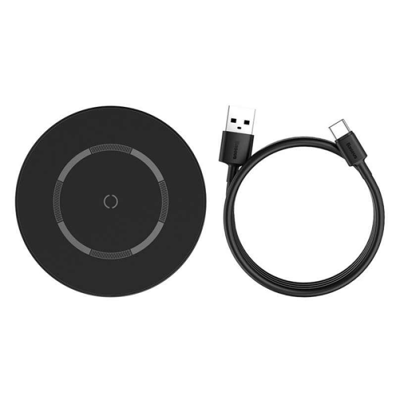Jual Baseus Magnetic Qi Wireless Charger 15W iPhone 12 Series - Hitam ...