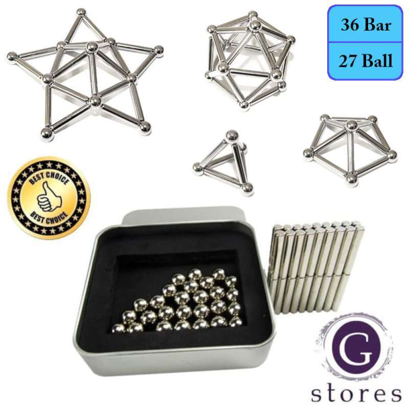 Promo Bucky Bar Bucky Ball Neo Cube Steel Ball Mainan Kreatif Building ...
