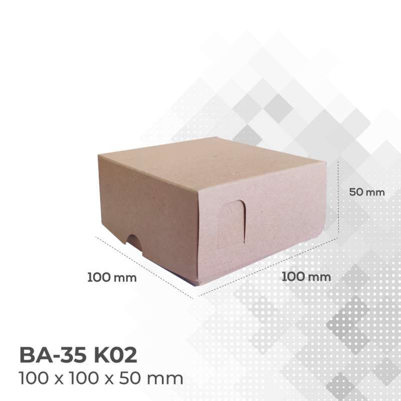 Promo (Isi 50 Lembar) Paper Box Snack Cake Toast Roti Kotak Makan B35K2 ...