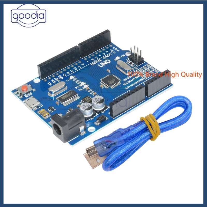 Jual Papan Micro Usb Arduino Uno R3 Atmega328P-16Au Ch340G Dengan Kabel ...