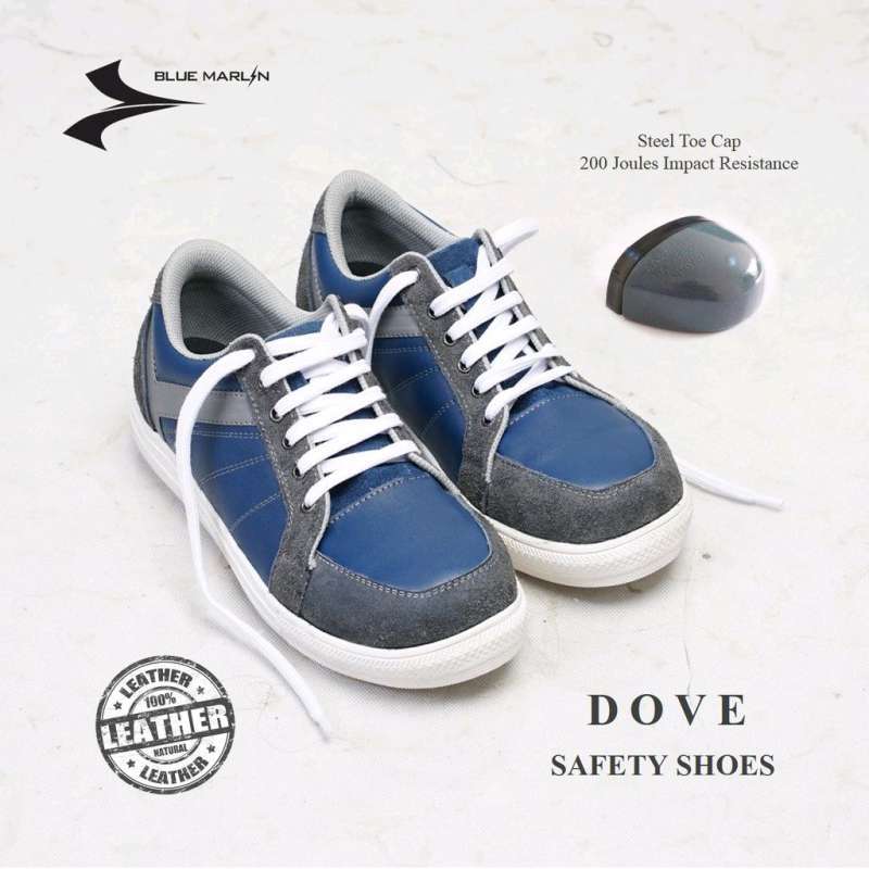 Jual sepatu safety sport blue marlin kulit asli murah di Seller Balelol ...