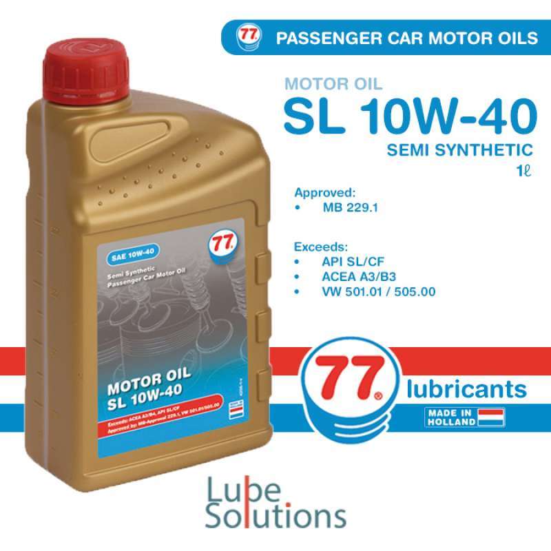 Jual OLI 77 LUBRICANTS MOTOR OIL SL 10W-40 (Liter) di Seller Lube Solutions - Pejuang, Kota ...