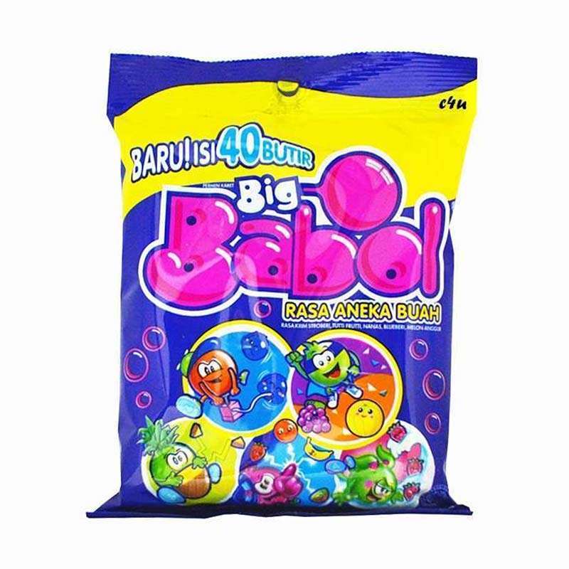 Jual Big Babol Permen Karet Rasa Aneka Buah [140gr Isi 40 Butir] Di ...
