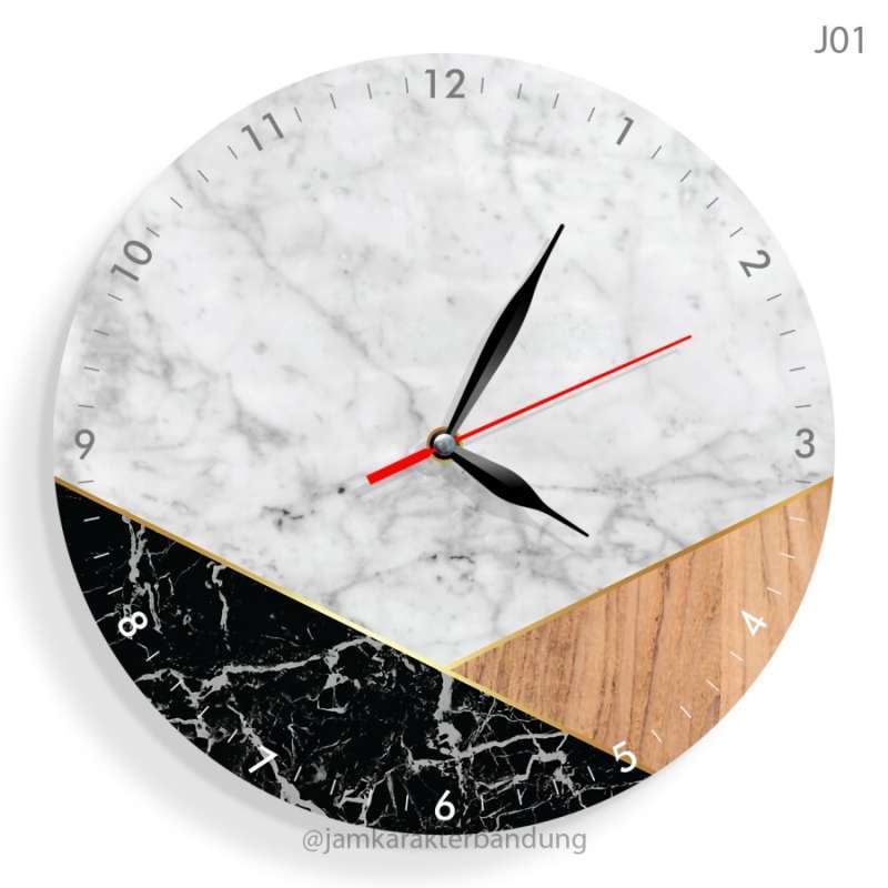 Jual Jam Dinding Minimalis Kayu Custom Scandinavian Retro Vintage J ...