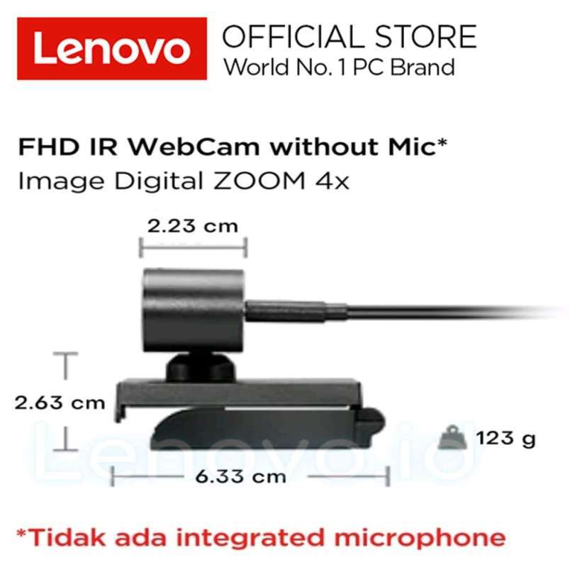 Jual Lenovo 500 Fhd Ir Webcam 1080p With 4x Digital Zoom Camera ...