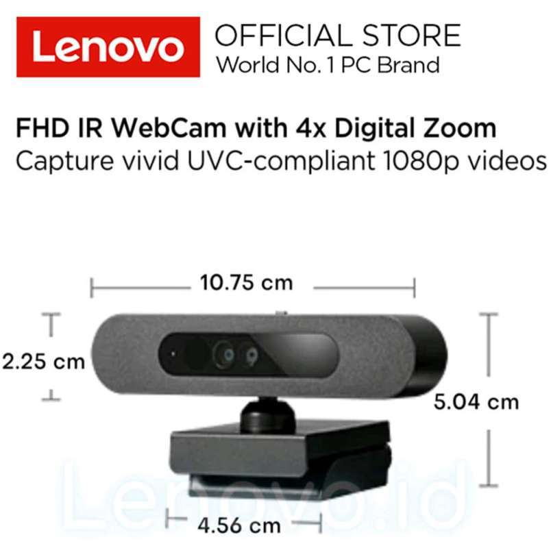 Jual Lenovo 500 Fhd Ir Webcam 1080p With 4x Digital Zoom Camera ...