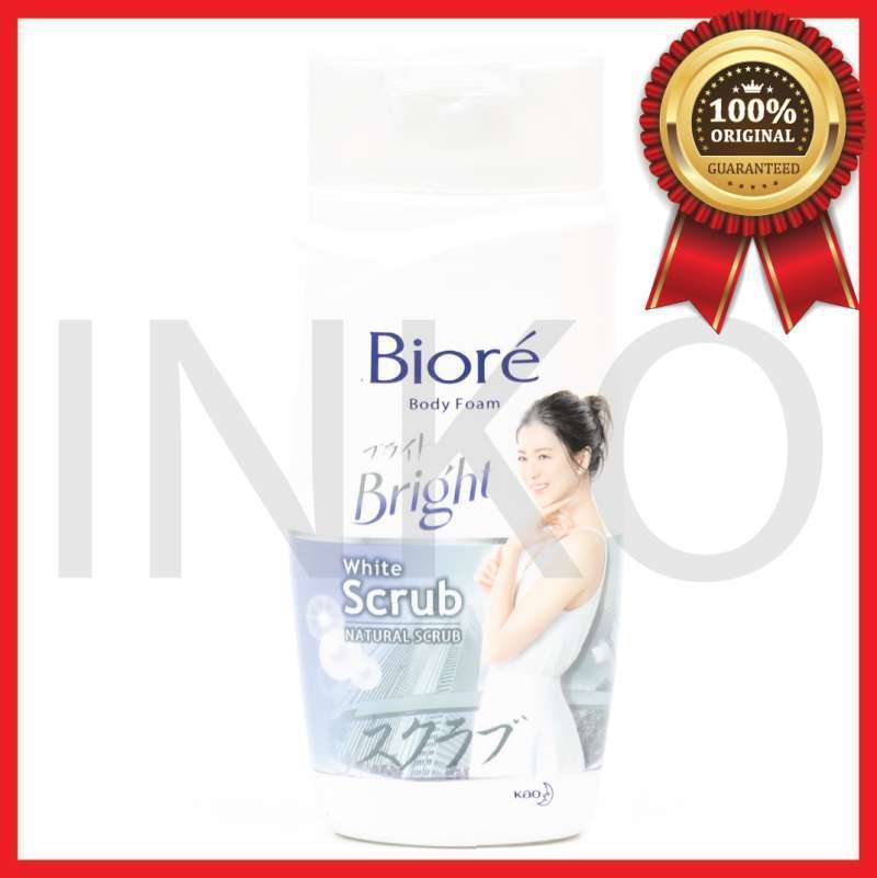 Jual BIORE BODY FOAM BRIGHT WHITE SCRUB NATURAL SCRUB BOTOL 100ML di ...