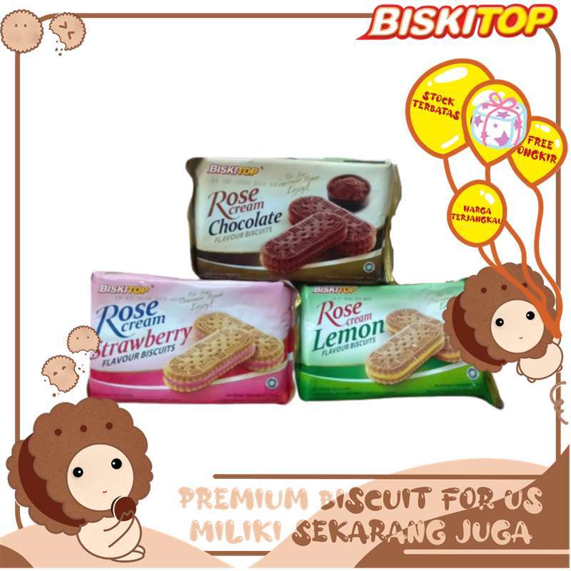 Promo Biskitop - Rose Cream Lemon 220g Biskuit Kue Kering Anak Dewasa ...