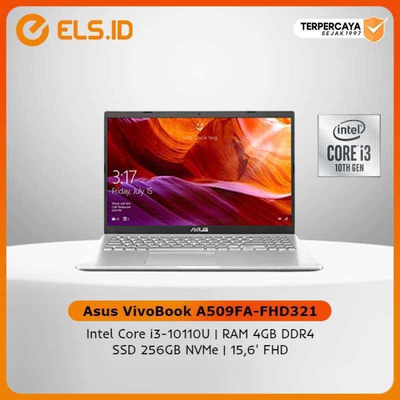 Jual Asus Vivobook A509fa-fhd321 - Transparent Silver [i3 10110u-4gb ...