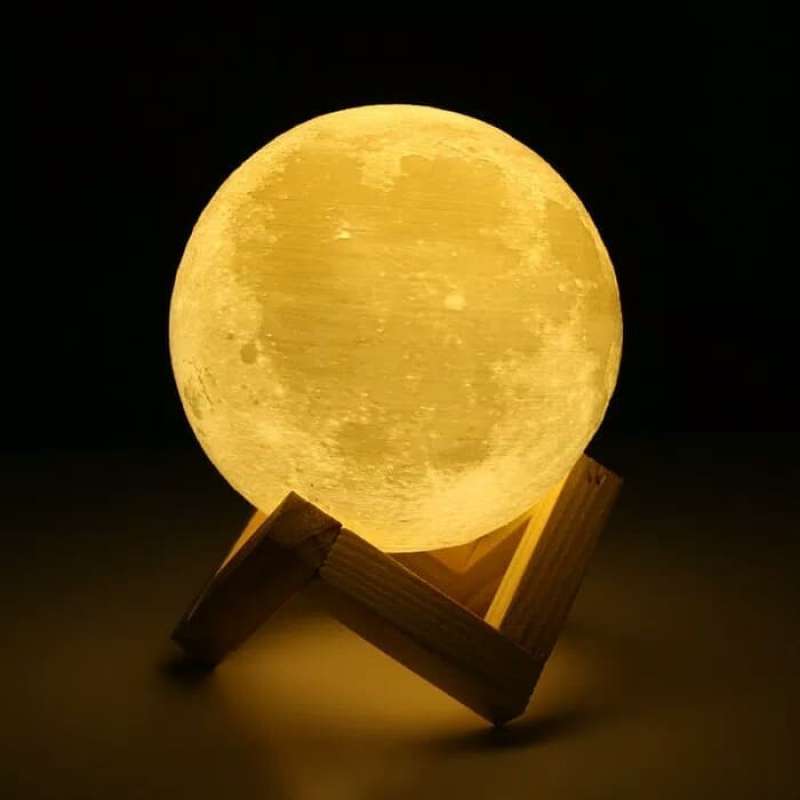 Jual Moon Light 3d Printed Lampu Romantis Bentuk Bulan Sensor Sentuh Di ...