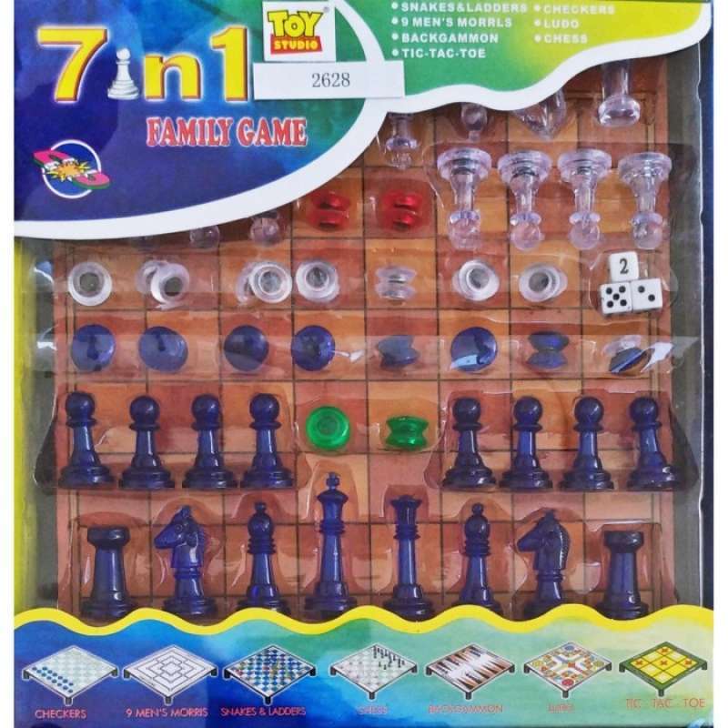 Jual mainan ular tangga snake leaders 7in1 family board game di Seller ...