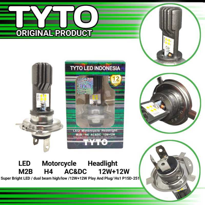 Promo TYTO LED M2B H4 BOHLAM LAMPU DEPAN MOTOR AC DC Diskon 33% di Seller TYTO LED - Maphar ...