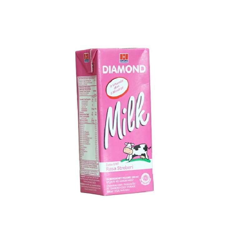 Jual DIAMOND MILK UHT STRAWBERRY 200 ML di Seller Hypermart Paso Ambon ...