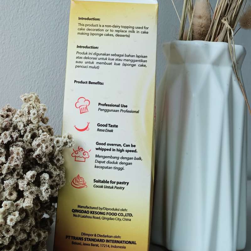 Jual Whipping Cream Non Diary Merk Trans 1000Ltr Varian Gold di Seller ...