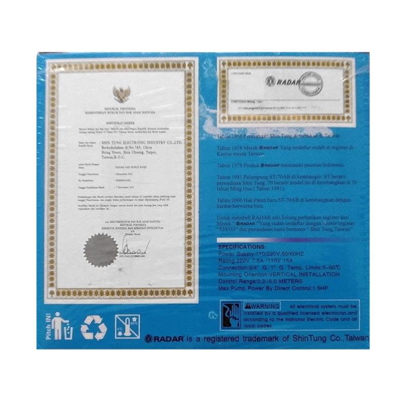 Jual Shintung St 70ab Radar Liquid Level Control Pelampung Air Otomatis ...